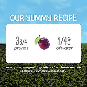 Happy Baby Organics Clearly Crafted Stage 1 Baby Food 1 Prunes 3.5 Ounce (Pack of 8)