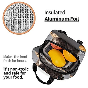 ZYZILYSBS Cute Dog Lunch Bags for Women Reusable Insulated Lunch Box Suitable Travel Work Picnic Beach Office Cooler Tote