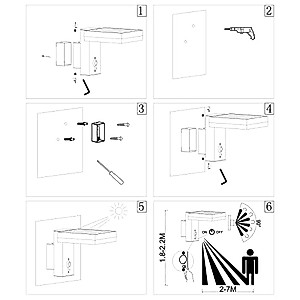 TJCoLUX Outdoor Solar Wall Light with Motion Sensor, 3 Modes IP44 Waterproof 4000K Exterior Aluminum Black Wireless Light Fixture for Garden, Yard, Porch, Patio