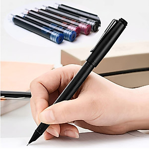 ROAD TENG Fountain Pen Ink Cartridges Red Color, Set of 20 Refill Ink Cartridges, 3.4 mm Bore Diameter Pens Ink Converter