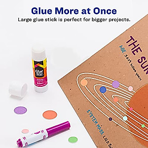 Avery Glue Stic, White, Washable, Non-Toxic, 1.27oz, 6 Glue Sticks, 2-Pack, 12 Total (10221)