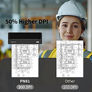 Rongta Portable Printer for Home Use, Small Thermal Printer Support 8.5'' x 11'' & A4 Thermal Paper, Portable Bluetooth Printer Compatible with Android/iOS & Laptop for Home Use(Dark Grey)