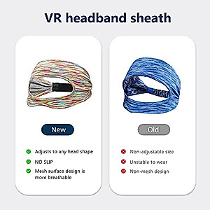 VR Eye Mask Cover Breathable Sweat Band VR Headsets Virtual Reality Headset Cell Phone VR Accessories Face Cover for VR Workouts Use