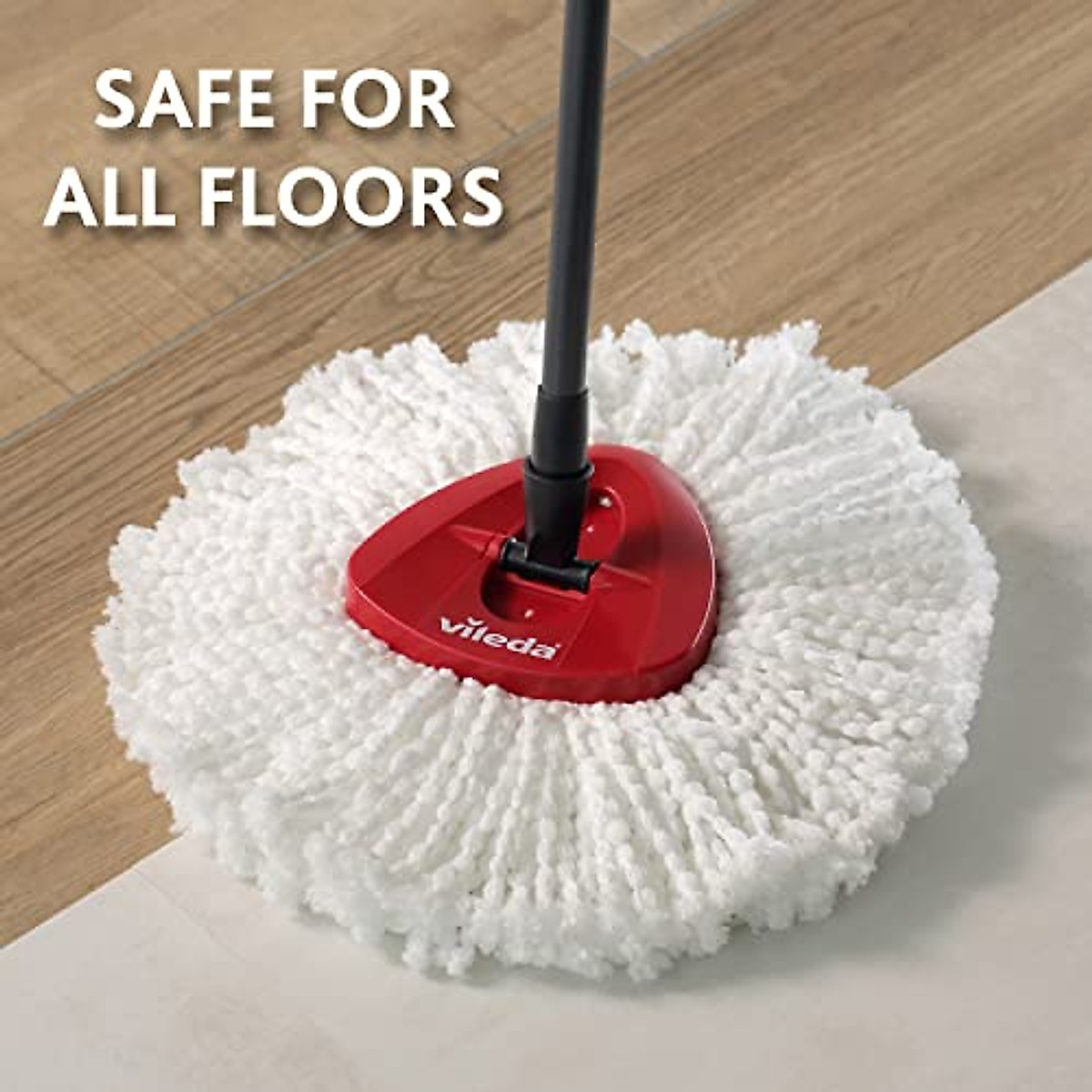Vileda EasyWring and Clean Turbo Classic Microfibre Mop Refill Head, Pack of 2