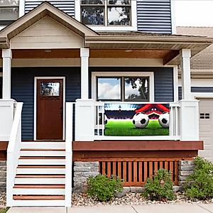 Banners and Signs for Outdoor 35x71 Backdrop for Birthday Party Business Graduation Wedding Event,Soccer Sports Ball