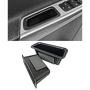 VESUL Front Row Door Side Storage Box Compatible with Volvo S60 2009-2017 2018 V60 2009-2017 2018 Armrest Phone Container Door Organizer Handle Pocket ABS Tray Insert Glove Pallet