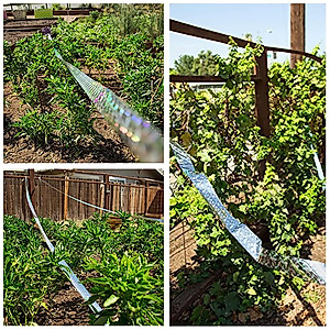 XoreArt Reflective Scare Tape, Double Sided Tape to Keep Away Birds, Pigeons, Crows, Woodpecker, and More (1” by 298 ft)