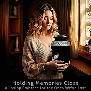 Displayex India Hand Engraved Guitar Urns for Human Ashes Adult Male Female - Urns for Men Women Human Ashes, Cremation Urn Human Ashes, Dog Cat Pet Memorial Urn, Keepsake Box