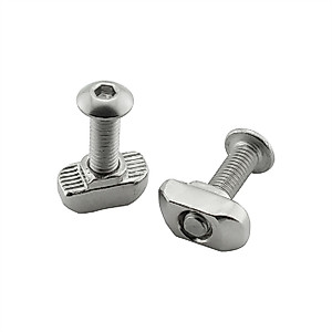 PZRT 50pcs M5 x 8mm Button Head Socket Cap Screws,304 Stainless Steel Allen Hex Button Head Screws