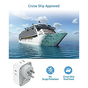USB C Fast Charger, 20W PD USB Plug Adapter, TESSAN 3 USB Wall Charger Multiports (1 USB C Port), Cube Charging Station for Cruise, Home, Office, Dorm Essentials