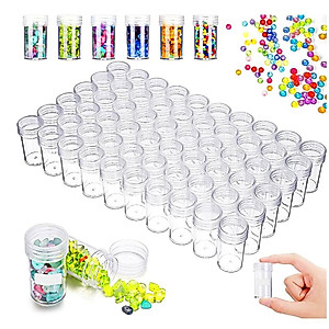 mpowtech 60 Grids Bead Organizer and Storage Diamond Painting Containers Portable Plastic Case Box Arts Crafts Storage for Seeds Beads Sewing Cosmetic Nail Glitter Powder Small Parts Rhinestones