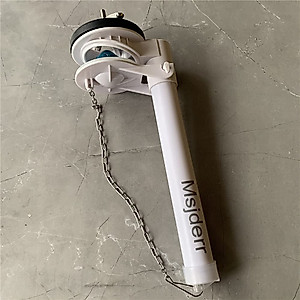 one piece toilet flush valve, universal toilet repair kit complete 2 inch toilet flapper/10 inch high toilet overflow tube White