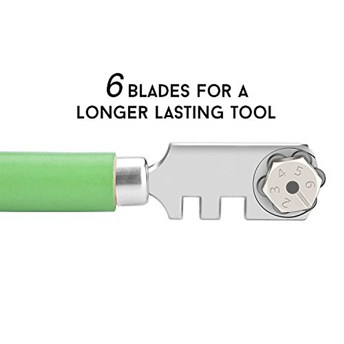 AGPtek Professional Grade Glass Cutter Tool (6 Way Cutting Wheel) - Perfect for Cutting & Scoring Glass Bottles, Mirrors, Window Panes, Shelves, and More!