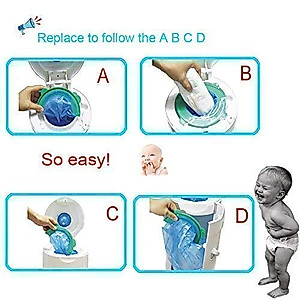 Honeymomo Baby Bathing Diaper refill bags 35 Bags 1050 Counts Fully Compatible with Arm&Hammer Disposal System Diaper Pail Snap, Seal and Toss Refill Bags