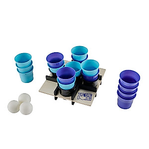 Buffalo Games - Tic Tac Pong - Indoor/Outdoor Dexterity Game - Competative Tic Tac Toe - Great Family Game Night Addtion - Ages 7 and Up