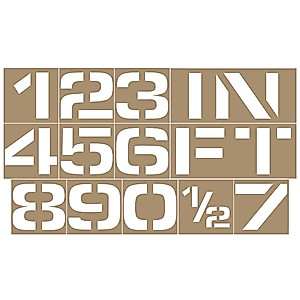 ComplianceSigns.com Height Depth Stencil Kit Stencil 4 in. Plastic for Recreation Parking Control
