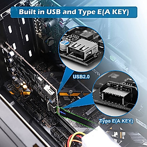 Sinefine PCI-E to USB 3.2 Expansion Card,3.2 gen2 10Gpbs (3X USB C, 1x USB A, 1x USB Type E A Key), USB C PCI Express Card, A-Key 20 Pin Header for Type C Front Panel Mount Adapter