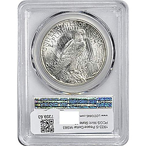 1922 S Peace Dollar MS63 PCGS