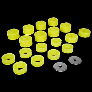 Body Mount Bushing Kit KF04050BK Fits for Ford F250 F350 1998-2018 Polyurethane Body Mounts, OE Replacement (Yellow)