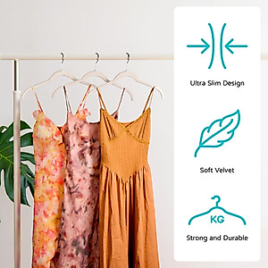 Sishynio Premium Velvet Shirt Hangers 30 Pack, Non-Slip 360° Swivel Hook Slim Flocked Coat Hanger, Space Saving Felt Hanger for for Tank Top, Blouses, Strappy Dresses