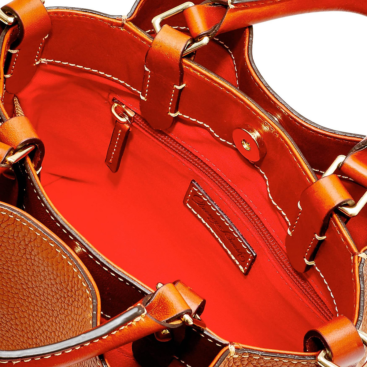 Dooney & Bourke Handbag, Pebble Grain Mini Barlow Satchel - Brown