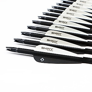 TIGER ARCHERY 30Inch Carbon Arrow Practice Hunting Arrows with Removable Tips for Compound & Recurve Bow(Pack of 12) (Black White)