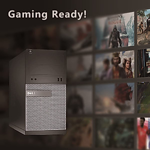 Dell Optiplex Tower Computer Gaming PC [ Intel Core i7 Processor, 16GB Ram, 128GB SSD, 2TB Hard Drive, HDMI, Wireless WiFi] AMD Radeon RX 550 4GB, Windows 10 (Renewed)