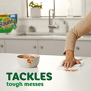 Bounty Quick-Size Paper Towels, White, 12 Family Rolls = 30 Regular Rolls (Packaging May Vary)