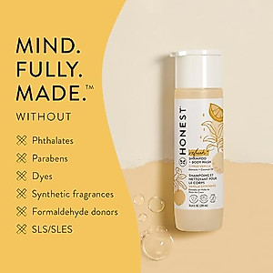 The Honest Company 2-in-1 Cleansing Shampoo + Body Wash | Gentle for Baby | Naturally Derived, Tear-free, Hypoallergenic | Citrus Vanilla Refresh, 18 fl oz