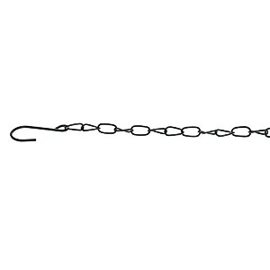 4X Iron Chain Hanging Glass Candlestick Candle Holder Lantern Lamp- Black