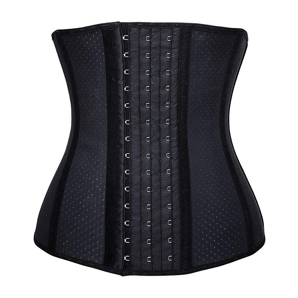 YIANNA Breathable Waist Trainer for Women Underbust Latex Sport Girdle Corsets Cincher Hourglass Body Shaper, (Black, 3XL)
