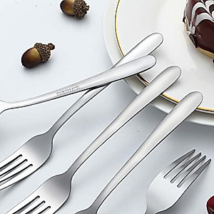 Gymdin 24 Pieces Dinner Forks, Forks Silverware(8 inches), Silverware Forks, Food Grade Stainless Steel Flatware Forks, Mirror Polished & Dishwasher Safe, Using for Home, Restaurant or Kitchen