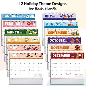 SKYDUE Small Desk Calendar 2023, Desk Calendar from Jan.2023 to Jun.2024, 7" x 8.5", Standing Desk Calendar with To-do List & Notes for Kitchen Office School