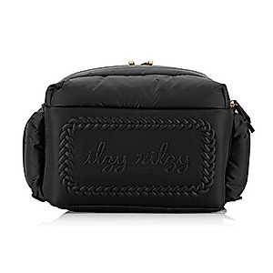 Itzy Ritzy Dream Diaper Bag Backpack - Compact Baby Backpack Diaper Bag with 14 Pockets, Changing Pad, Stroller Straps, Laptop Pocket & Comfortable Straps (Midnight Black)
