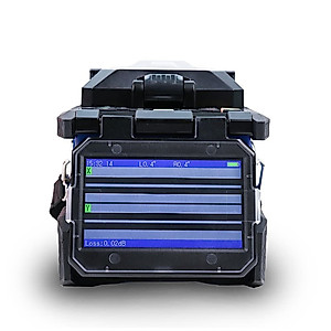 ORIENTEK T45 FTTH Fiber Optic Fusion Splicer Machine Core Alignment Fusion Splicing Machine 7sec Splice Time 250μm Fiber, 900μm Fiber, Flat Cable, Jump Cables w/Fiber Cleaver+Optic Power Meter