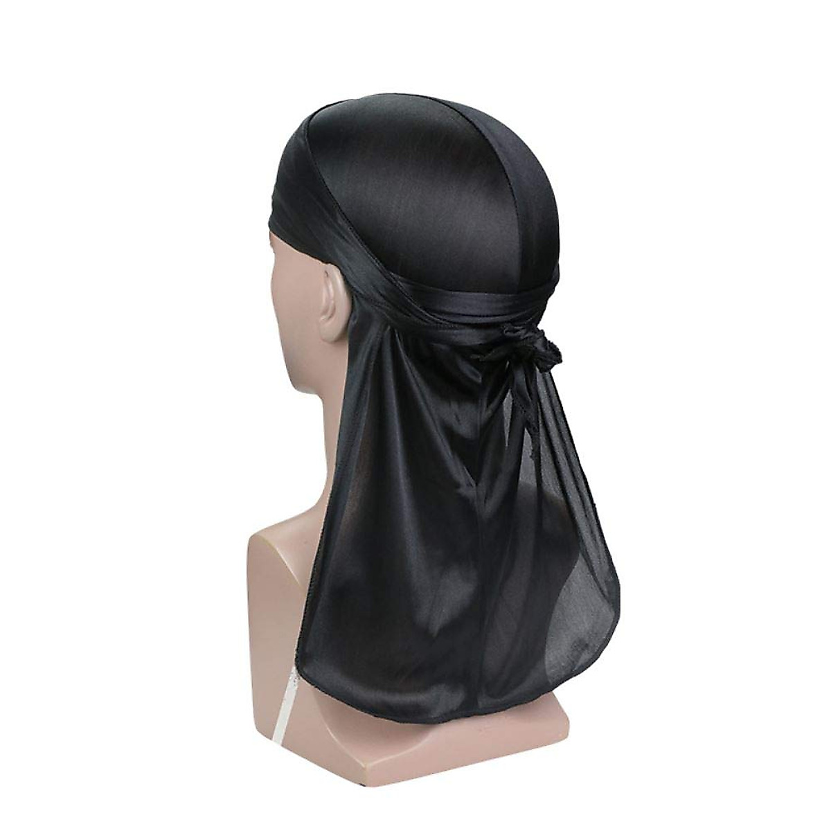 Silky Satin Durags for Men Designer Long Tail Beanies Doo Rags Caps Du-Rags for Women Silk Satin Tie Do Rags Cap for Waves 2 Pack