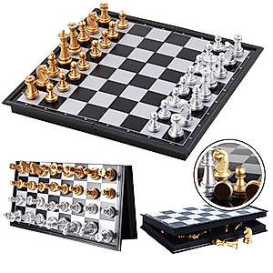 Youdepot Magnetic Chess Set - Portable, Foldable, and Travel-Ready Board Game for Kids and Adults (9.84 Inches)
