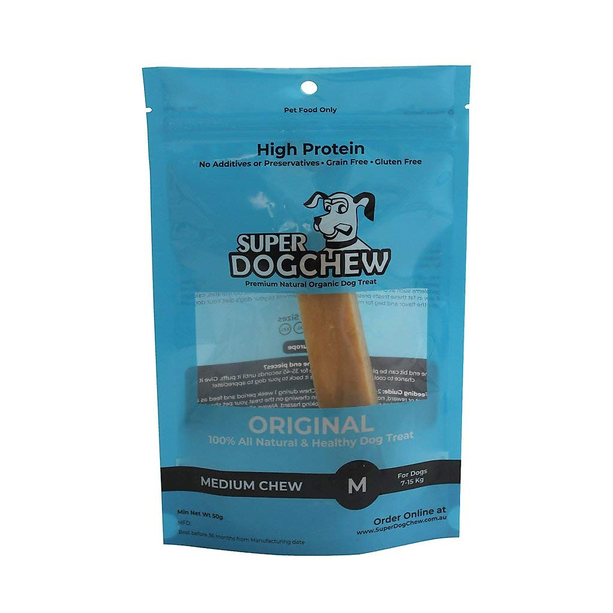 Super Himalayan Dog Chew-All Natural Hard Cheese Himalayan Dog Treats-Long Lasting Dog Yak Chews,Made in Europe-Medium (M) for Dogs 7-15 kg