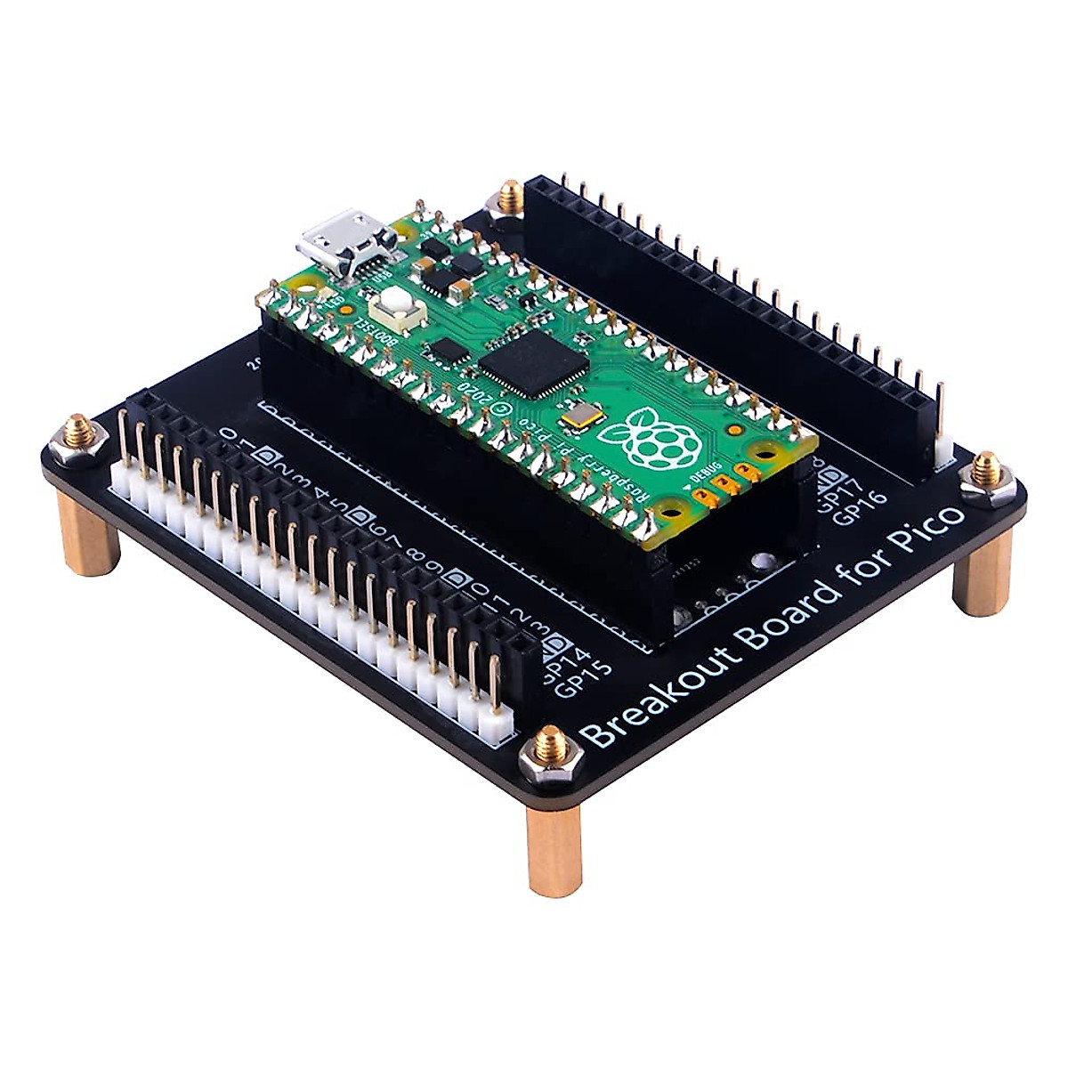 GeeekPi GPIO Breakout Board Kit for Raspberry Pi Pico/Pico W, GPIO Expansion Board Breakout Module with Jumper Wire Pack for Raspberry Pi Pico/Pico W