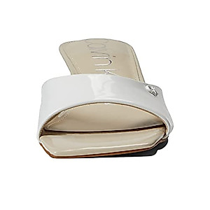 Calvin Klein Women's Fabian Heeled Sandal, White 140, 8.5
