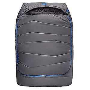 Kelty Tru.Comfort Doublewide 20 Degree Two Person Synthetic Sleeping Bag for Couples & Family Camping, Dark Shadow