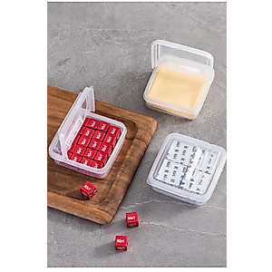 MASINIES Slice Cheese Container for Fridge Ham Sausage Slice Storage Box, Vegetable and Fruit Fresh-Keeping Box, Portable Leakproof Clear Cheese Organiser with Flip Lid