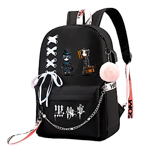 ISaikoy Anime Black Butler Backpack Satchel Bookbag Daypack School Bag Laptop Shoulder Bag, Medium (Isaisia0612-a1)