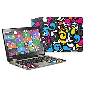 MightySkins Skin Compatible with Toshiba Satellite Radius 11 L15W-B 11.6" wrap Cover Sticker Skins Swirly