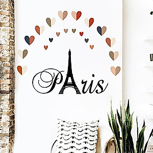 Lchen Paris Eiffel Tower Removable PVC Wall Sticker Home Kids Room Decor Art Decal(12.6"x19.7")