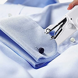 WZHHPIDN Handheld Sewing Machine,Mini Sewing Machine for Quick Stitching,Portable Sewing Machine Suitable for Home,Travel and DIY,Electric Handheld Sewing Machine for Beginners,White