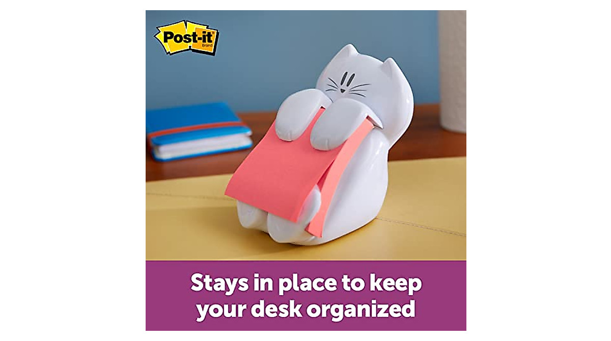 Get Organized with the Cute Post-it Cat Pop-up Note Dispenser
