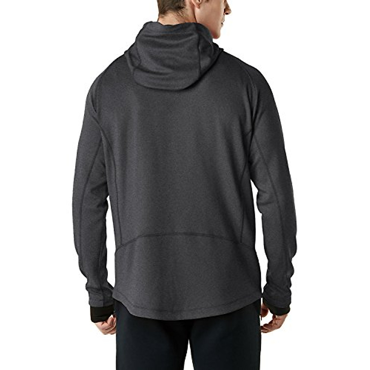 TSLA Men's Full Zip Up Hoodie Jacket, Long Sleeve Performance Training Hoodie, Lightweight Workout Running Track Jackets, Active Fullzip Jacket Grey, Small
