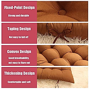 Custom Bench Cushion, Bench Cushions for Indoor Furniture Patio Furniture Cushions, Outdoor/Indoor Non-Slip Tufted Porch Swing Cushions Bench Seat Pad, Wicker Loveseat Cushion for Garden(3.2" Thick)