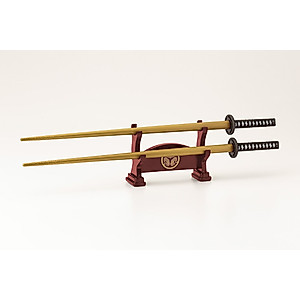 Japanese Samurai Katana Chopsticks - Three Heros (Ieyasu Tokugawa) / with a sword stool type chopstick rest